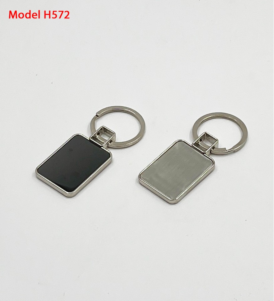 Rectangle Shape Metal Keychain
